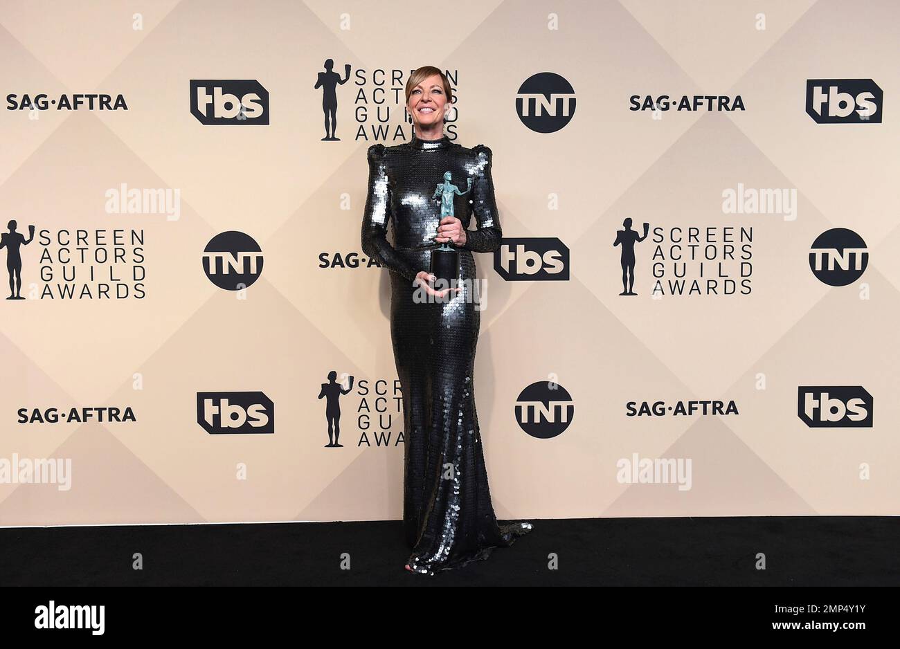 Allison Janney, winner of the award for outstanding performance by a ...