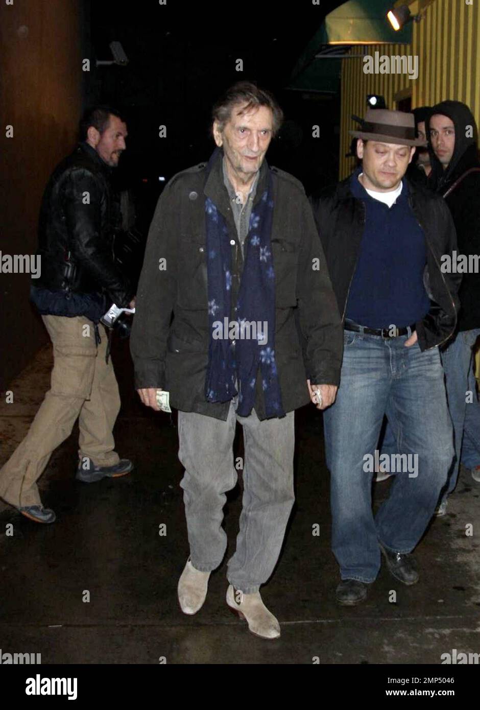 "Big Love" star Harry Dean Stanton arrives at the restaurant Dan Tana's ...