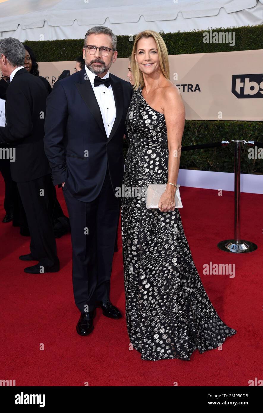 Steve Carell, left, and Nancy Carrell arrive at the 24th annual Screen ...