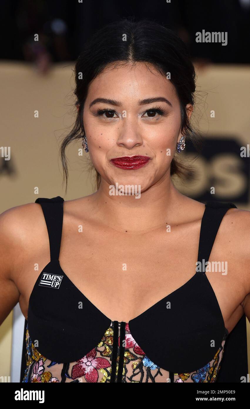 Gina Rodriguez arrives at the 24th annual Screen Actors Guild Awards at ...