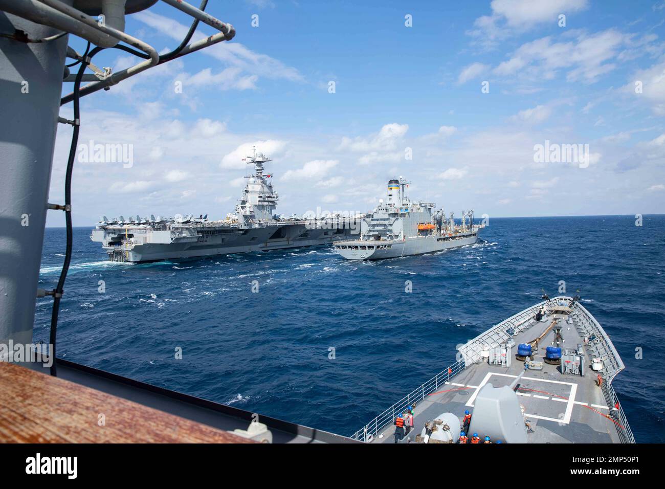 221009-N-LK647-0089 ATLANTIC OCEAN—A view from the Ticonderoga-class ...