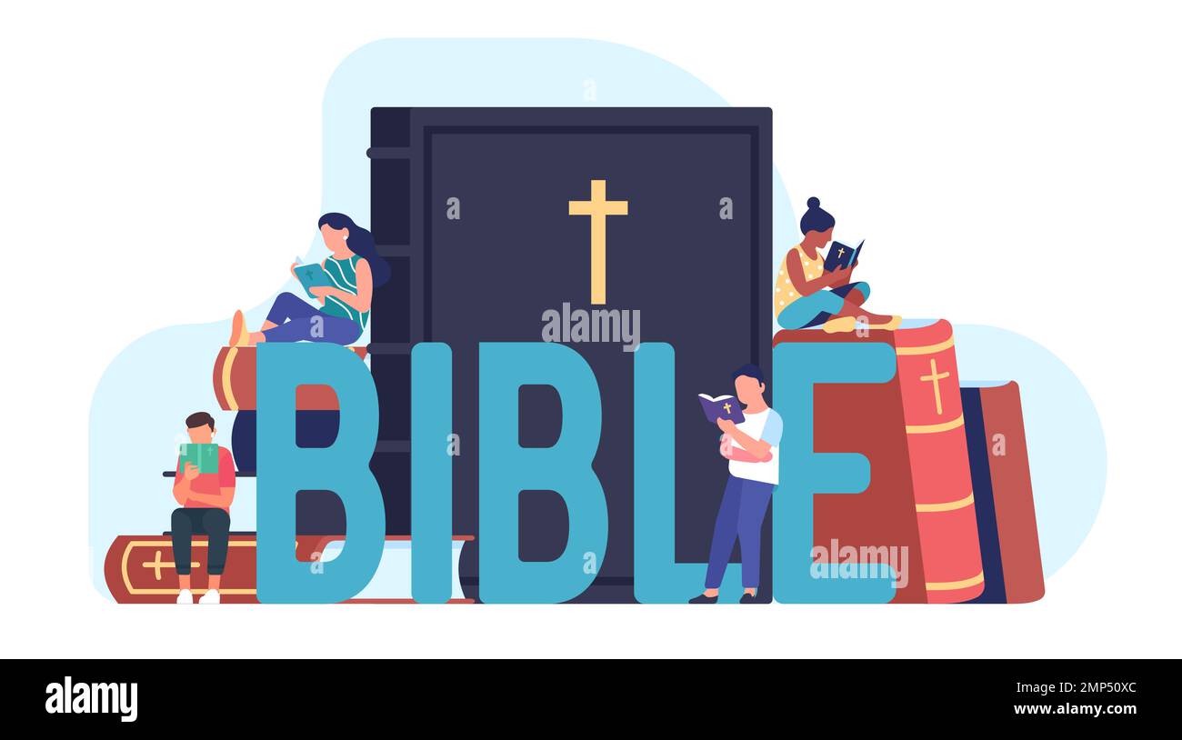 Christian men and women read Bible and learn about Christ. Prayers ...