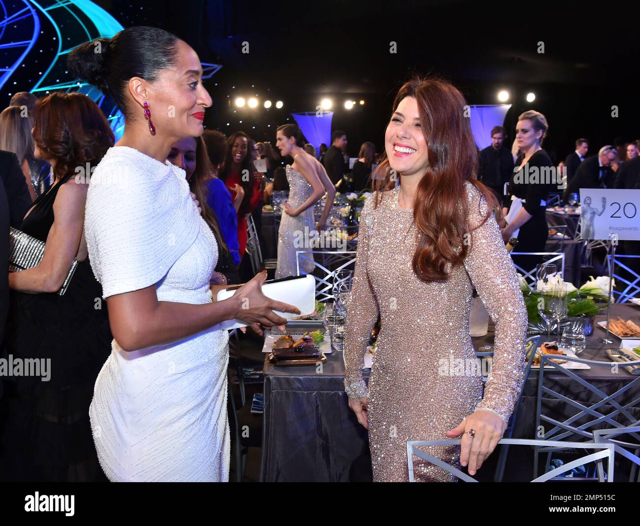 Tracee Ellis Ross, left, and Marisa Tomei attend the 24th annual Screen ...