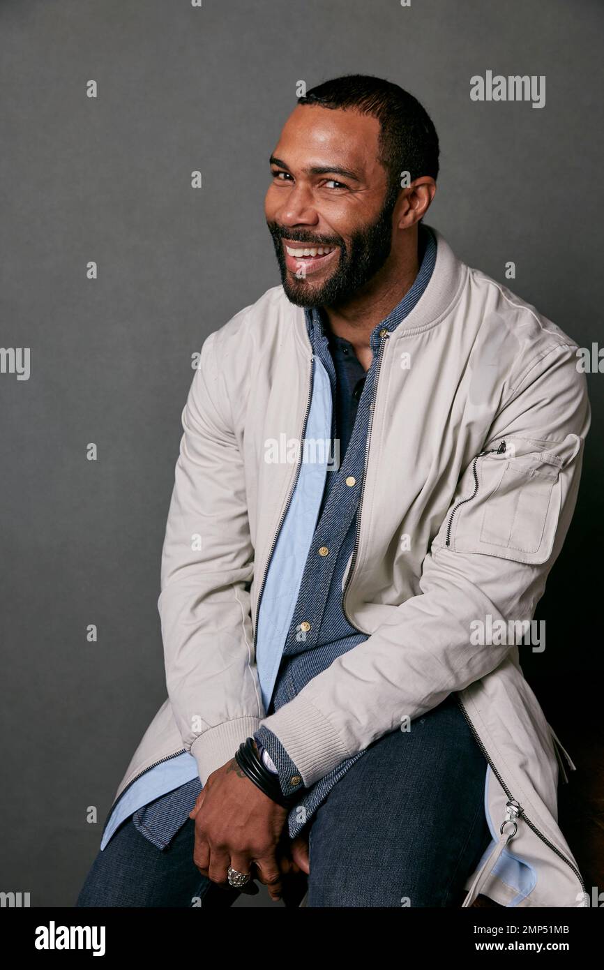 Omari Hardwick poses for a portrait to promote the film, "A Boy. A Girl ...