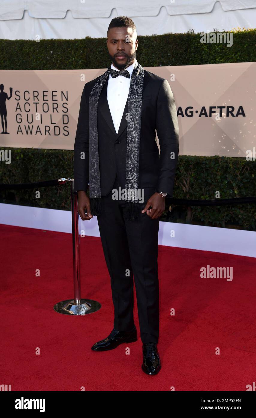 Winston Duke arrives at the 24th annual Screen Actors Guild Awards at ...