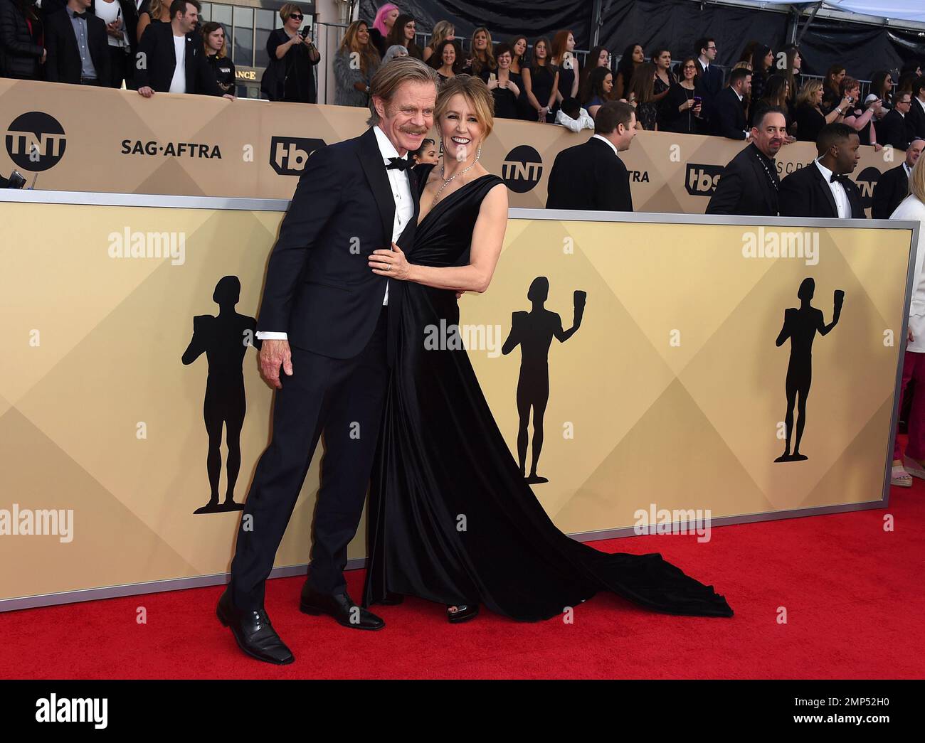 William H. Macy, left, and Felicity Huffman arrive at the 24th annual ...