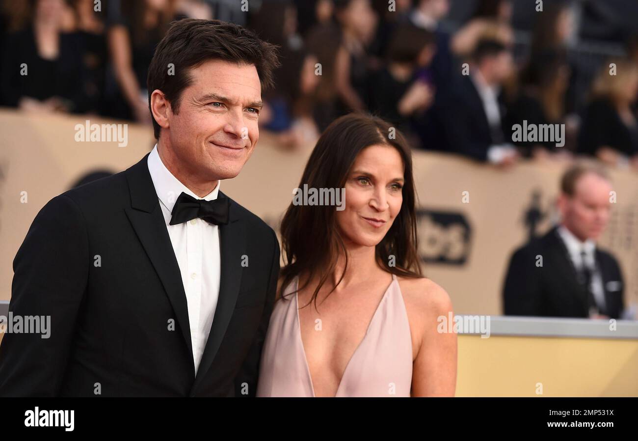 Jason Bateman, left, and Amanda Anka arrive at the 24th annual Screen ...
