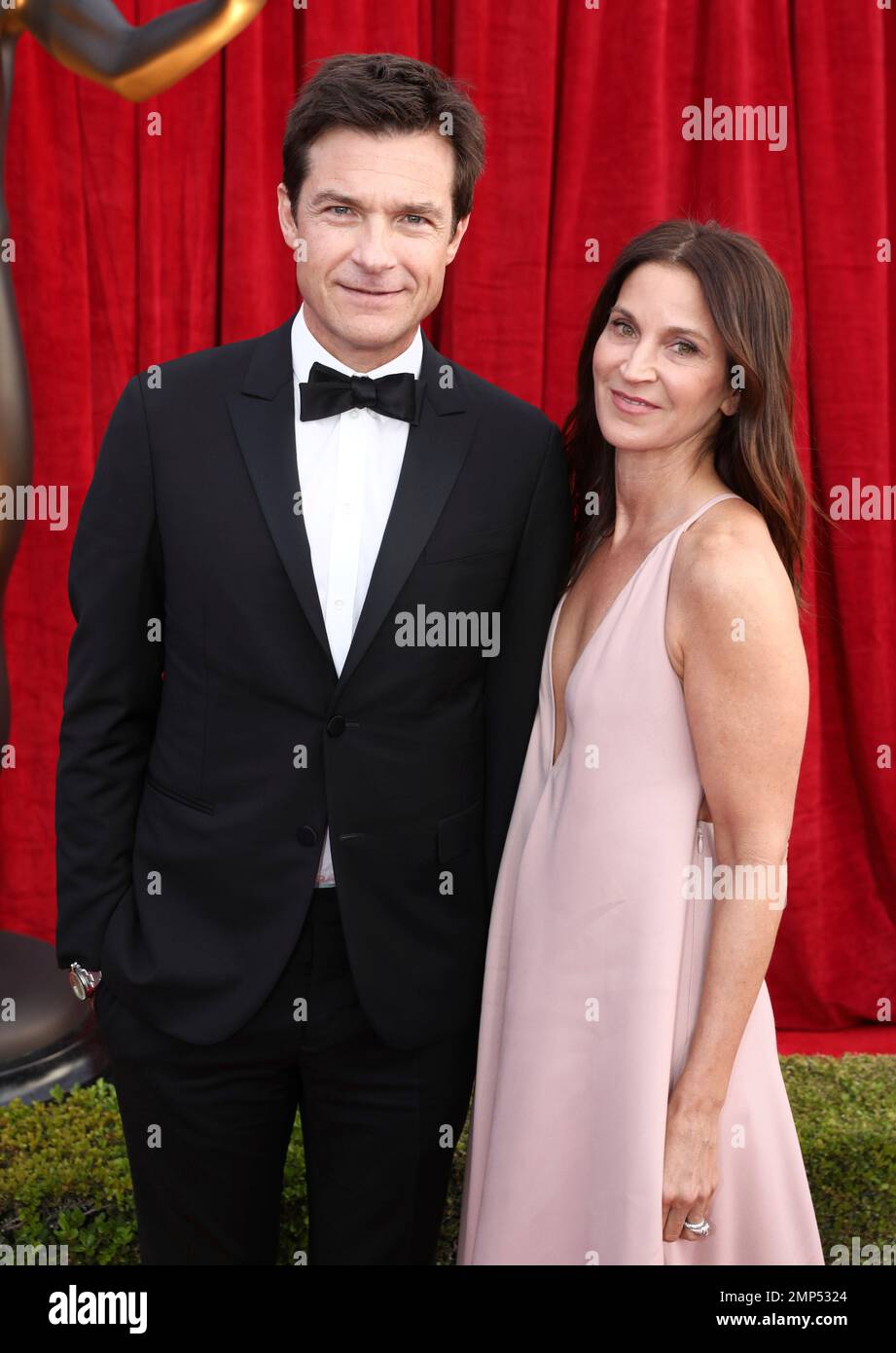 Jason Bateman, left, and Amanda Anka arrive at the 24th annual Screen ...