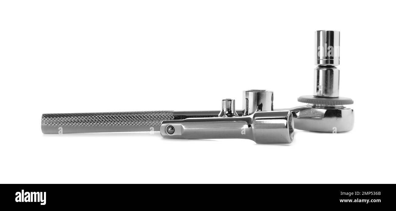 Modern auto mechanic's tools isolated on white Stock Photo - Alamy