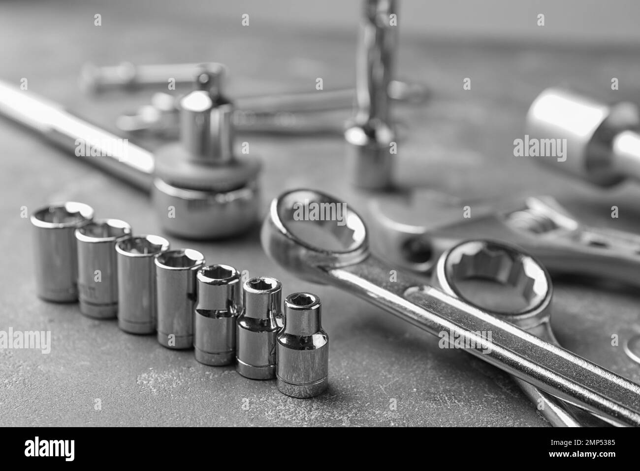 Modern iron on table Black and White Stock Photos & Images - Alamy
