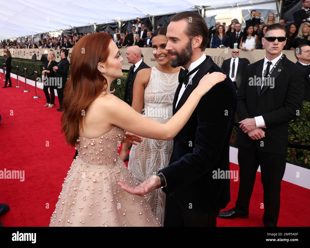 Madeline Brewer, from left, Maria Dolores Dieguez and Joseph Fiennes ...