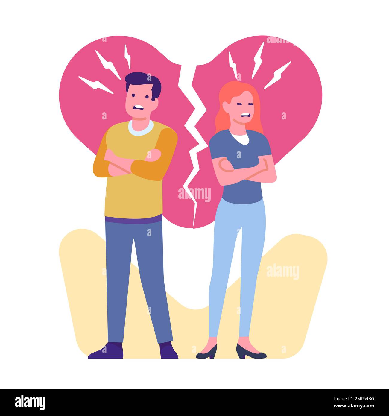 Conflict between husband and wife that led to divorce. Family quarrel ...