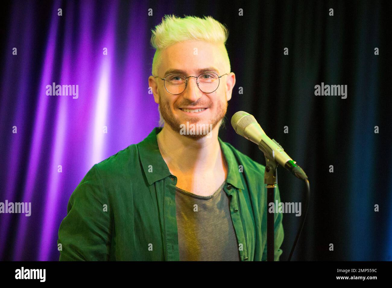 Nicholas Petricca of the band Walk The Moon visits the Radio 104.5 ...