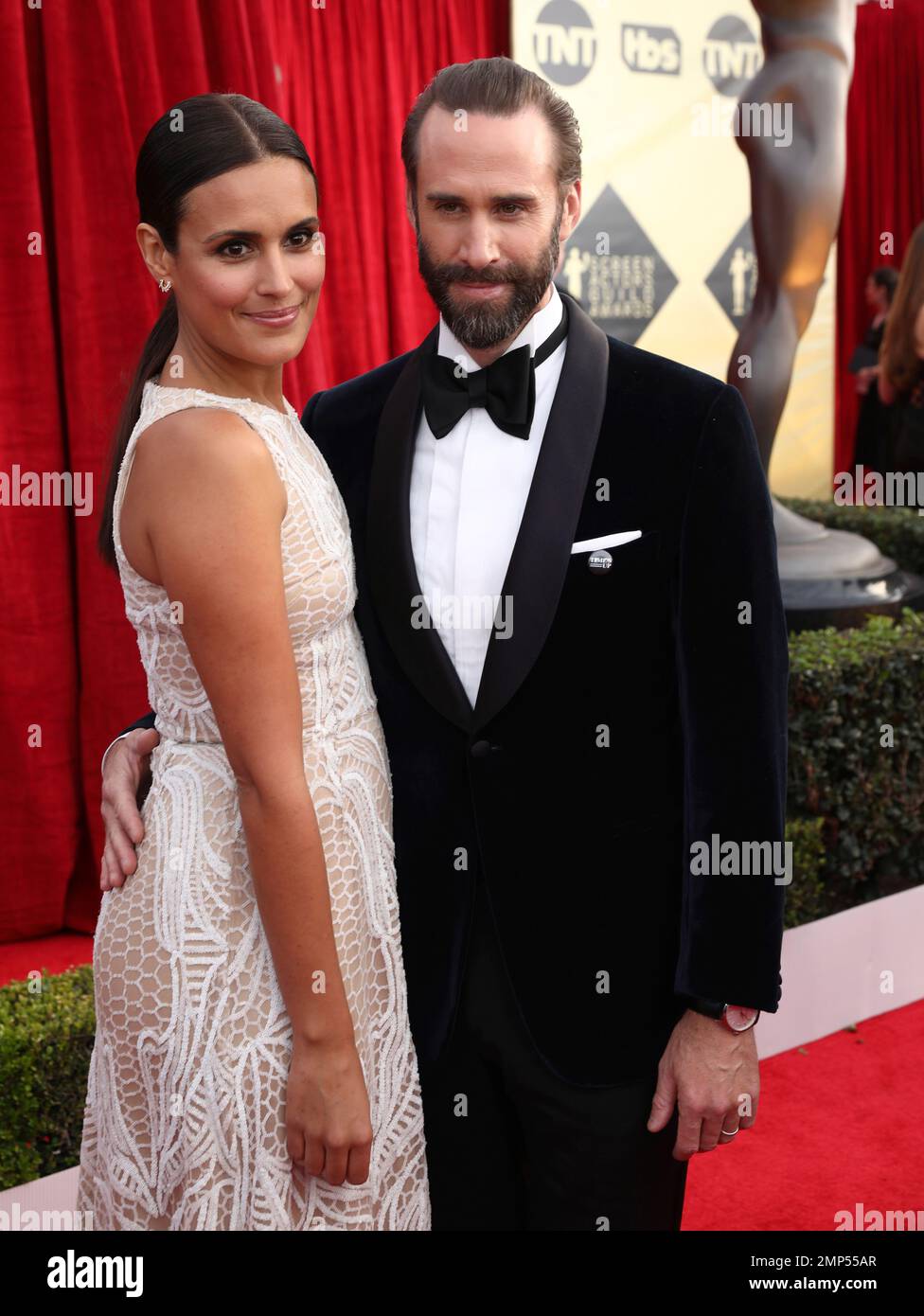 Joseph Fiennes, right, and Maria Dolores Dieguez arrive at the 24th ...