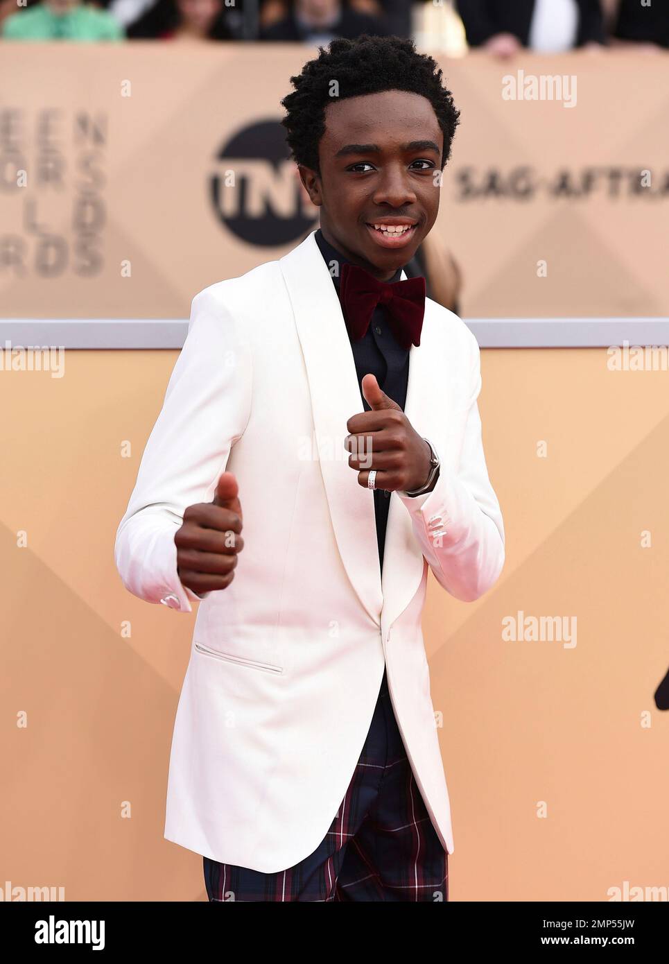 Caleb McLaughlin arrives at the 24th annual Screen Actors Guild Awards at the Shrine Auditorium ...