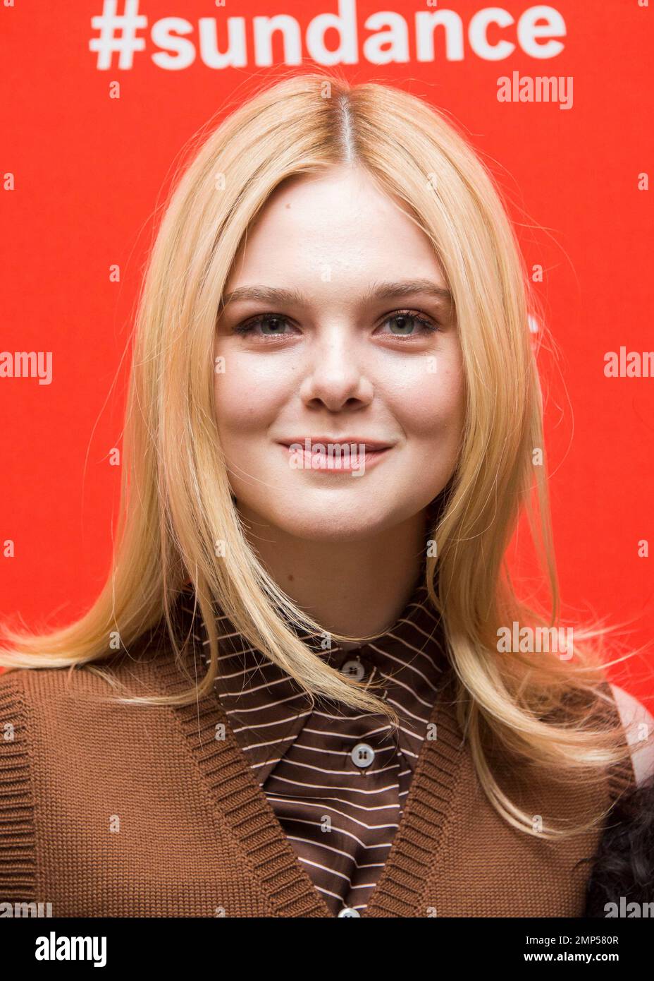 Actress Elle Fanning poses during the premiere of "I Think We're Alone ...