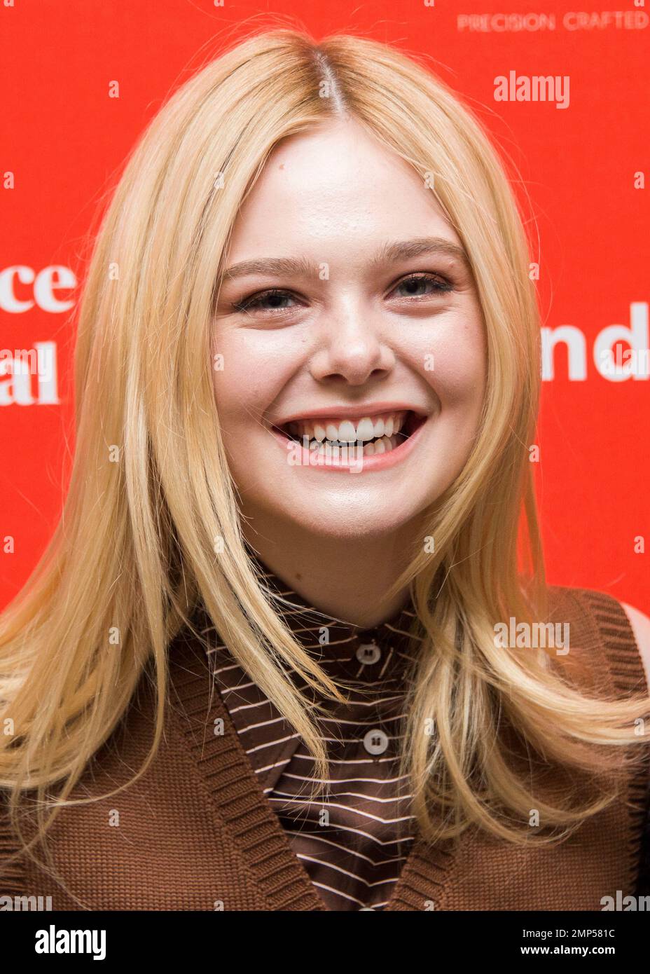 Actress Elle Fanning poses during the premiere of "I Think We're Alone ...