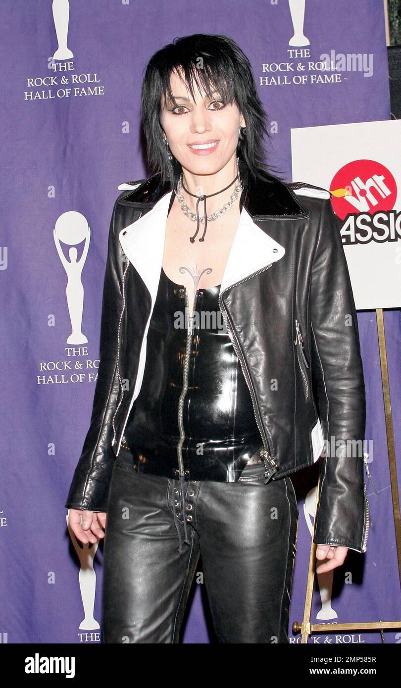 Joan Jett poses in the press room at the 2008 Rock 'N' Roll Hall of ...