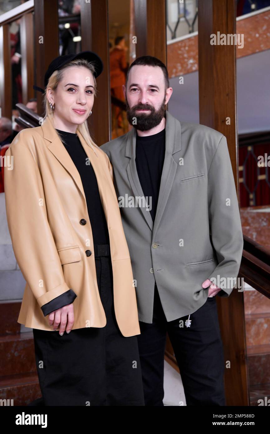 Sanremo, 73rd Italian Song Festival. Pictured: Coma Cose Stock Photo ...