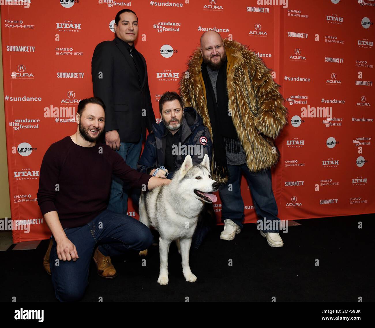 Alexandre Espigares, left, director of the animated film "White Fang ...