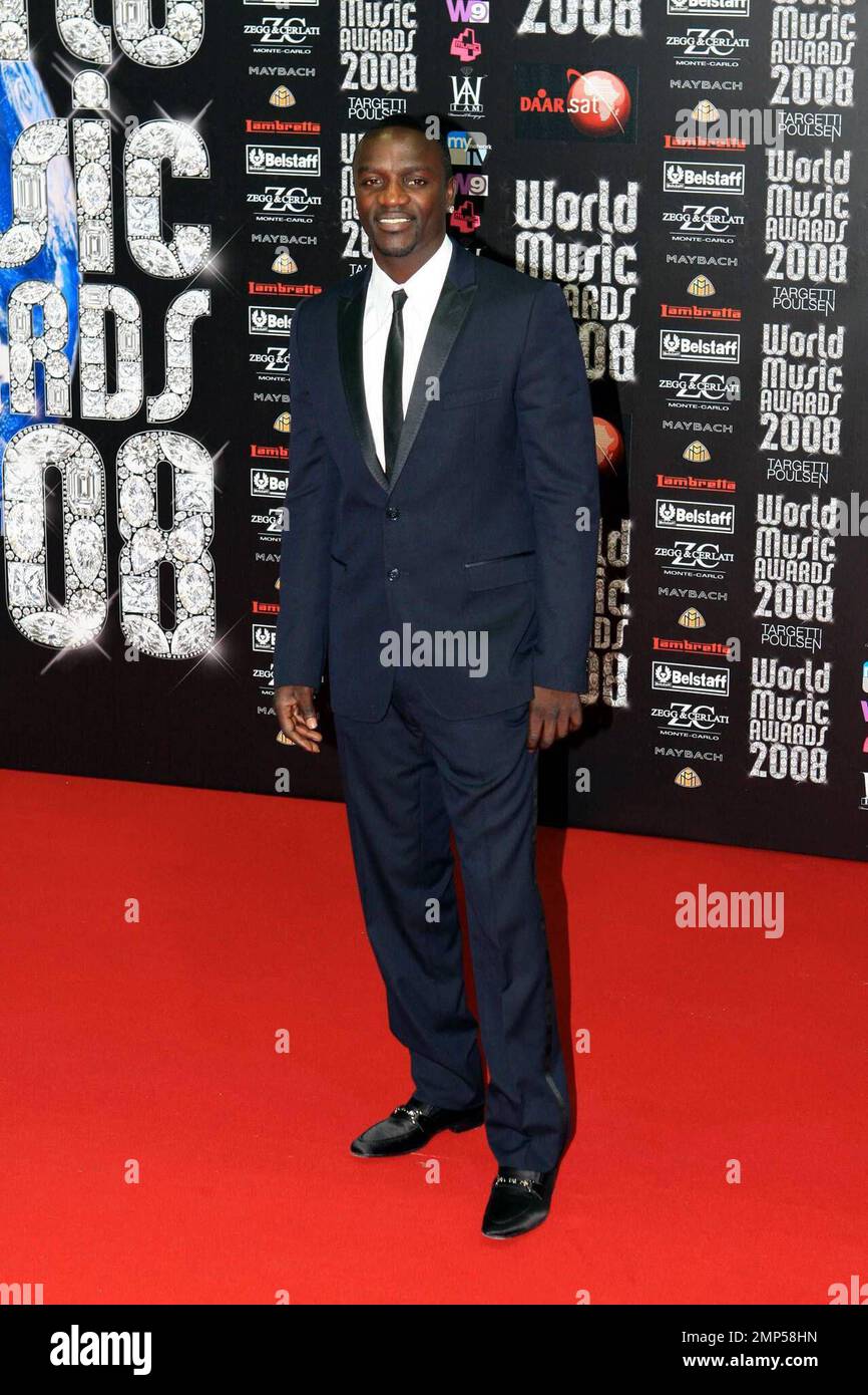 Akon attends the 2008 World Music Awards in Monte Carlo. The World ...