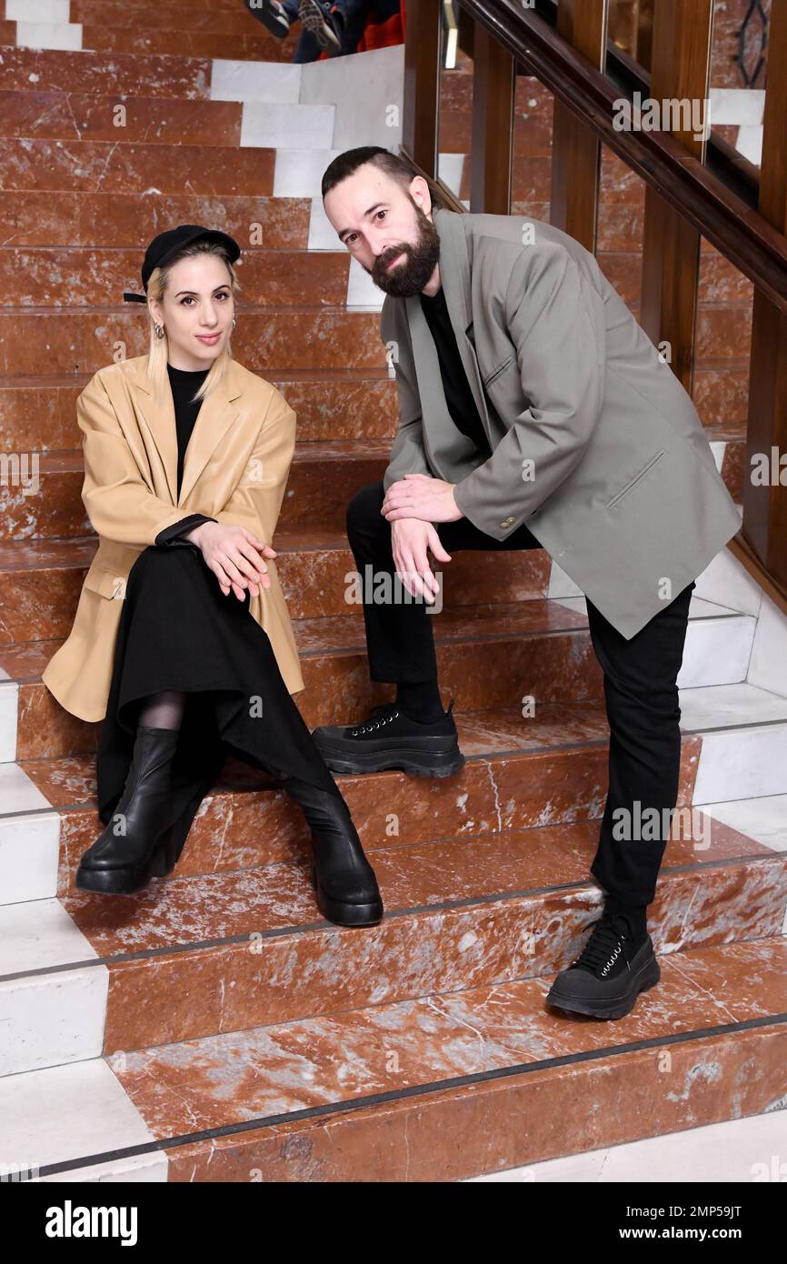Sanremo, 73rd Italian Song Festival. Pictured: Coma Cose Stock Photo ...