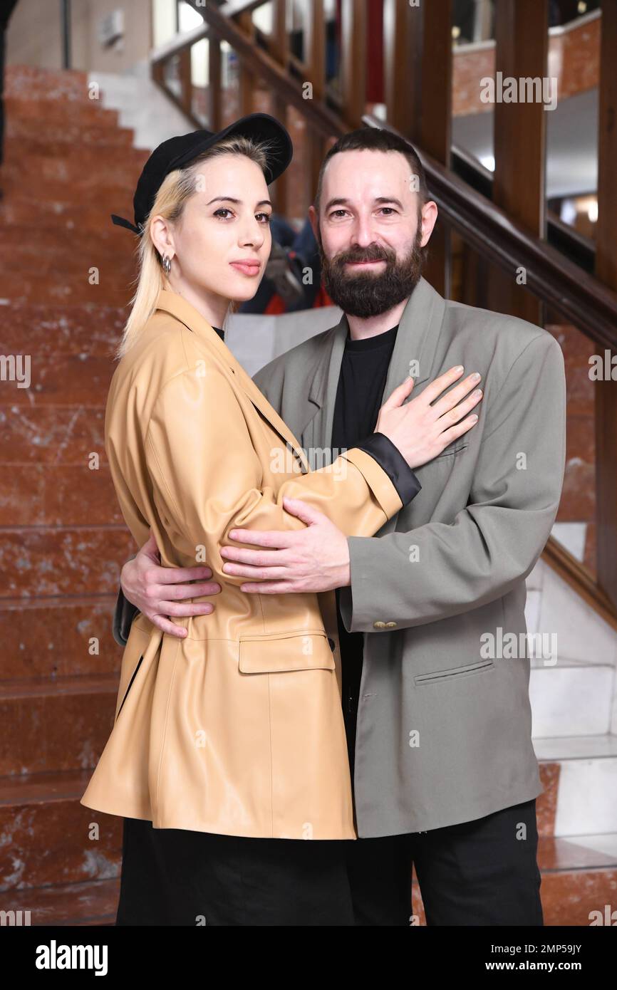 Sanremo, 73rd Italian Song Festival. Pictured: Coma Cose Stock Photo ...