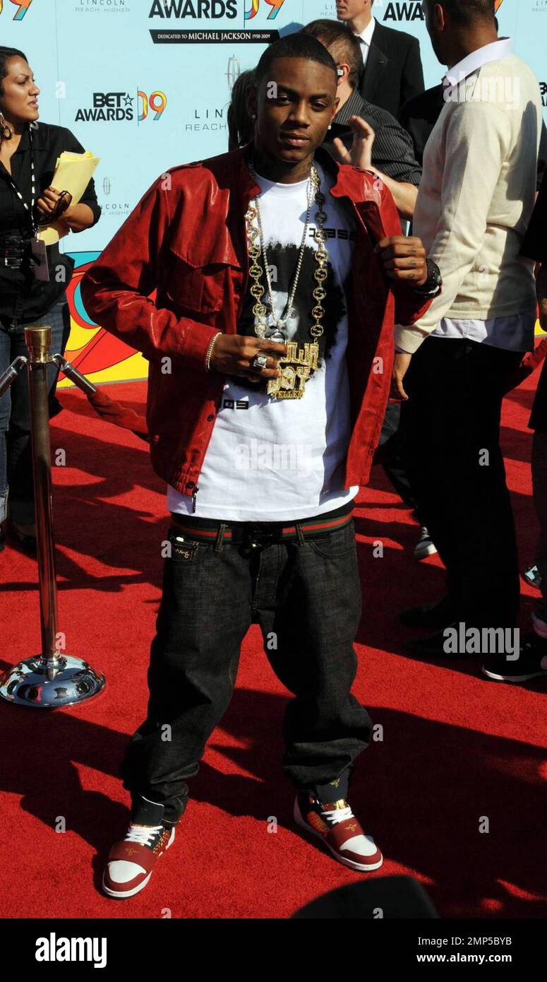 Soulja Boy at the BET Awards 2009 at the Shrine Auditorium in Los ...