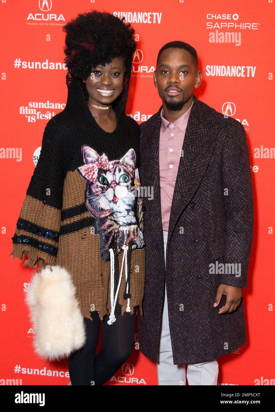 Shantol Jackson and Aml Ameen pose during the premiere of "Yardie" at ...