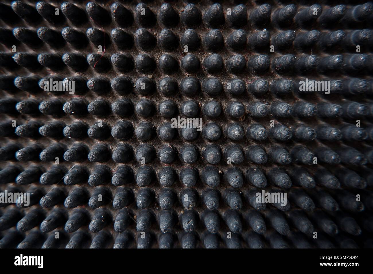 Close Up View, Textured Black Rubber Foot Mat, With Tight Protrusions ...