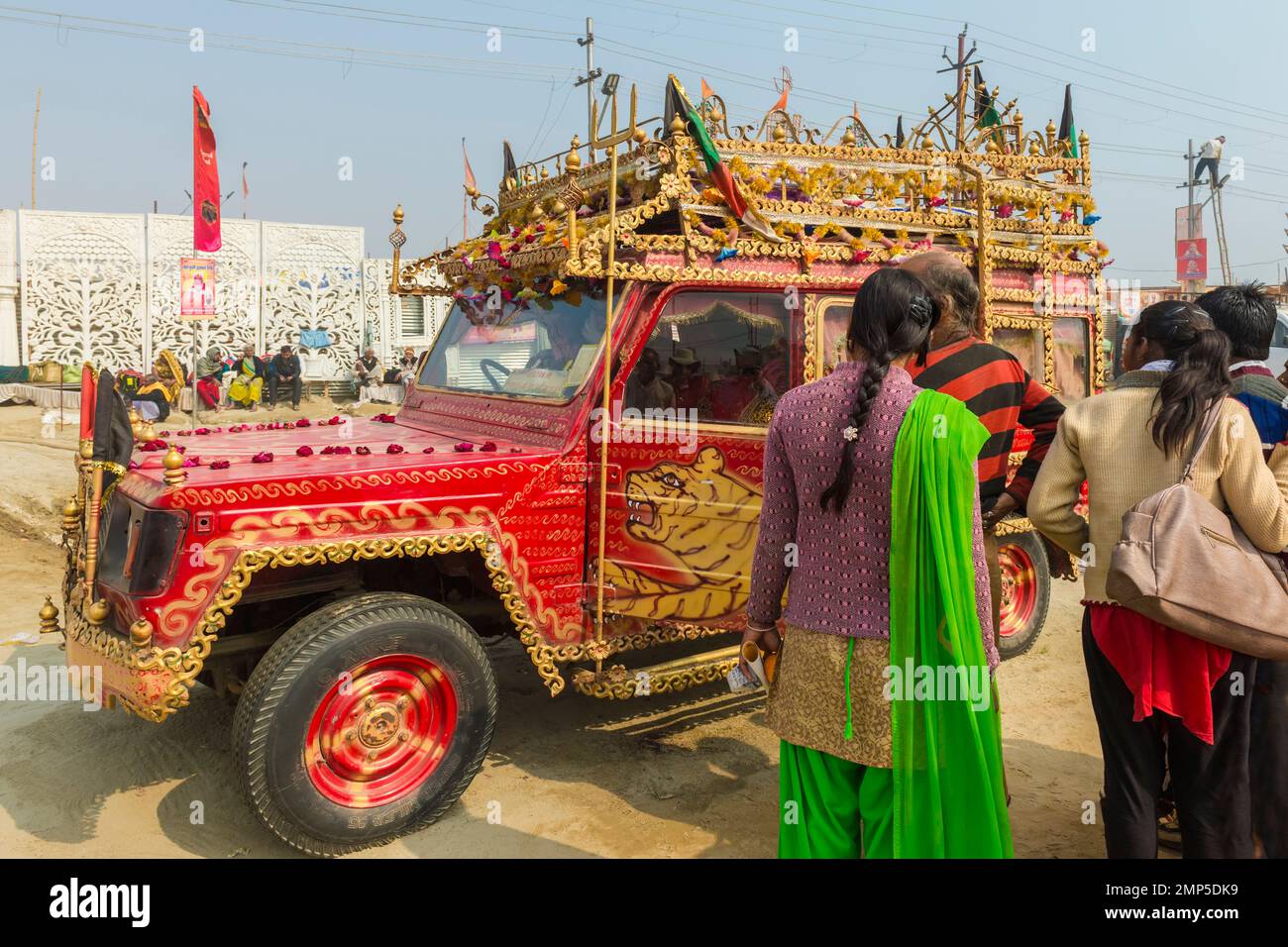 Adorned sadhu vehicle, Allahabad Kumbh Mela, World’s largest religious ...
