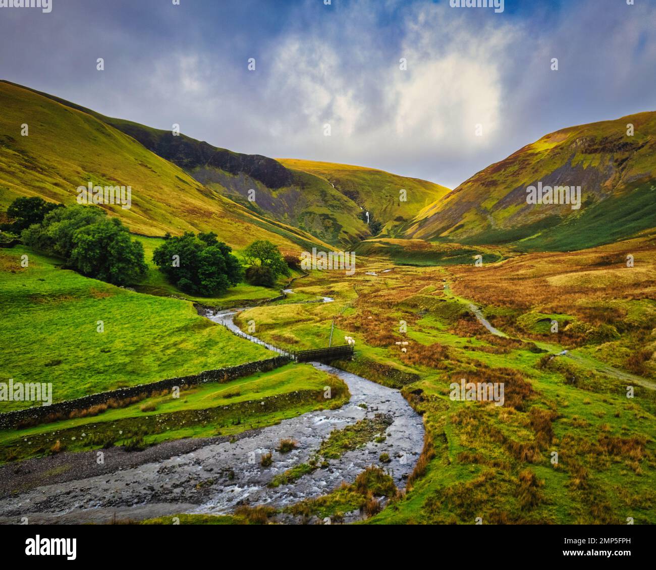 Cautley Spout the highest waterfall in England, Near Sedbergh in the ...