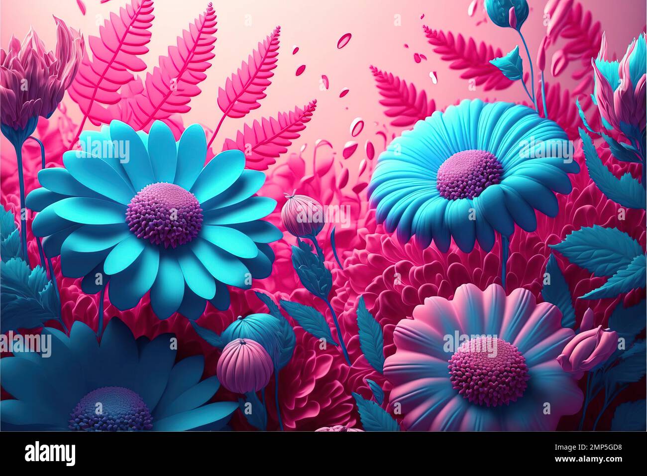 Beautiful fantasy flower garden hi-res stock photography and images - Alamy