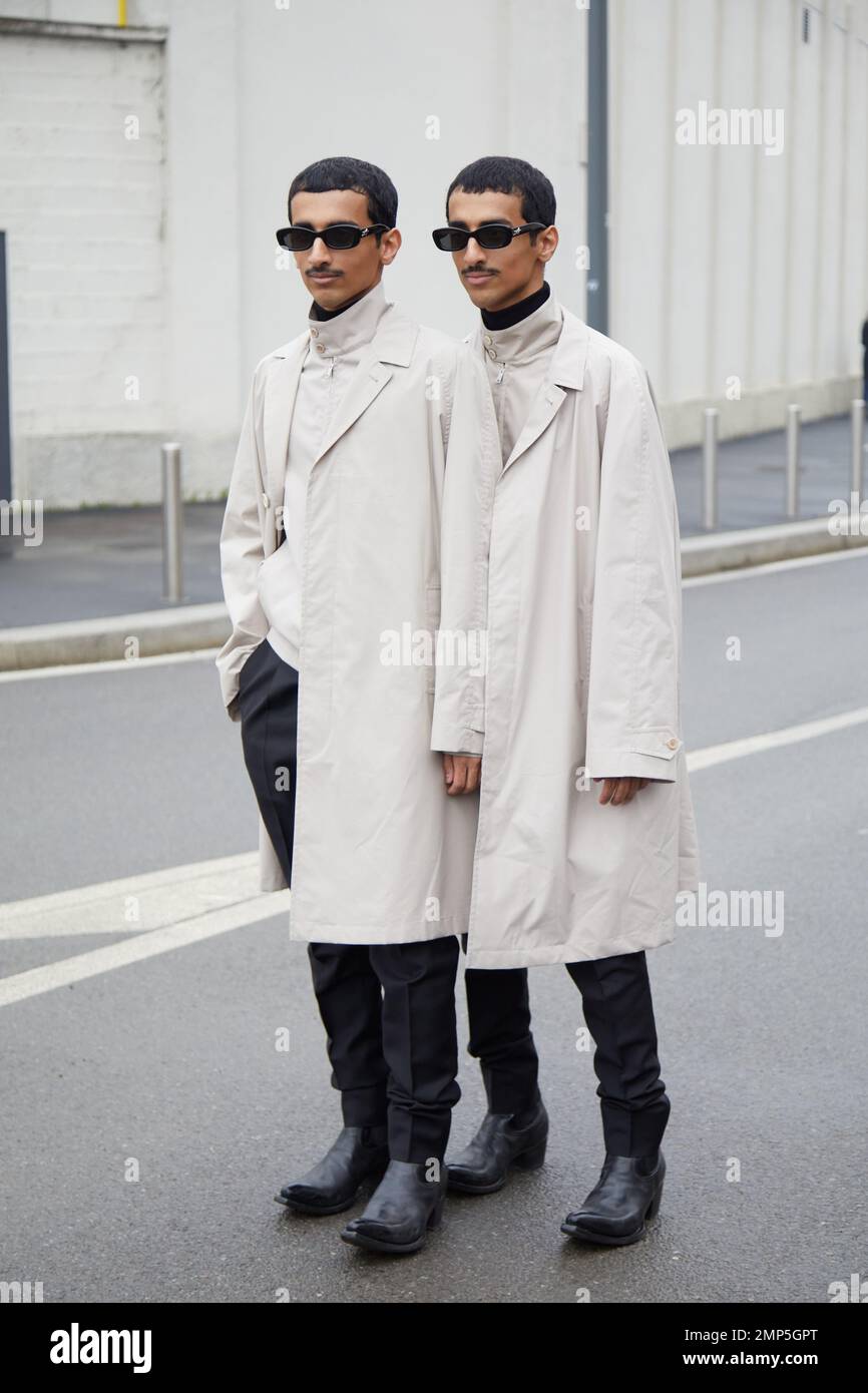 MILAN, ITALY - JANUARY 15, 2023: Mohammed Hadban and Humaid Hadban ...