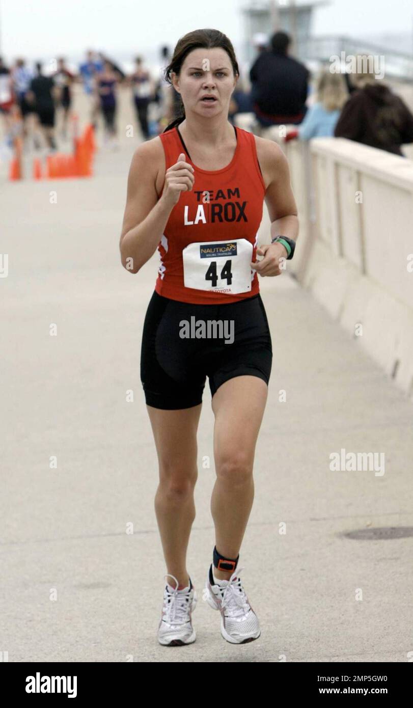 Heather Tom competes in the Nautica Malibu Triathlon in Malibu, CA. 9 ...