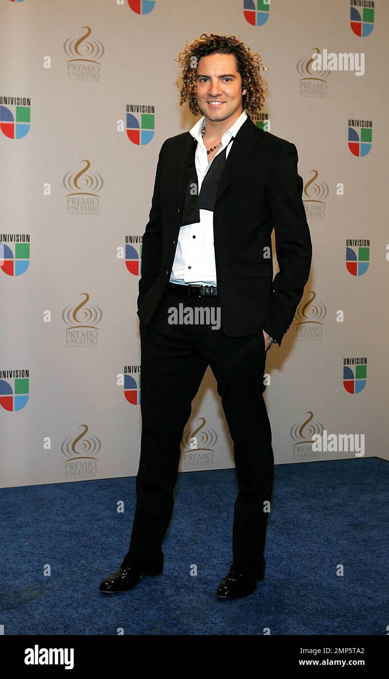 David Bisbal appears backstage at the 2010 Premio Lo Nuestro award show ...