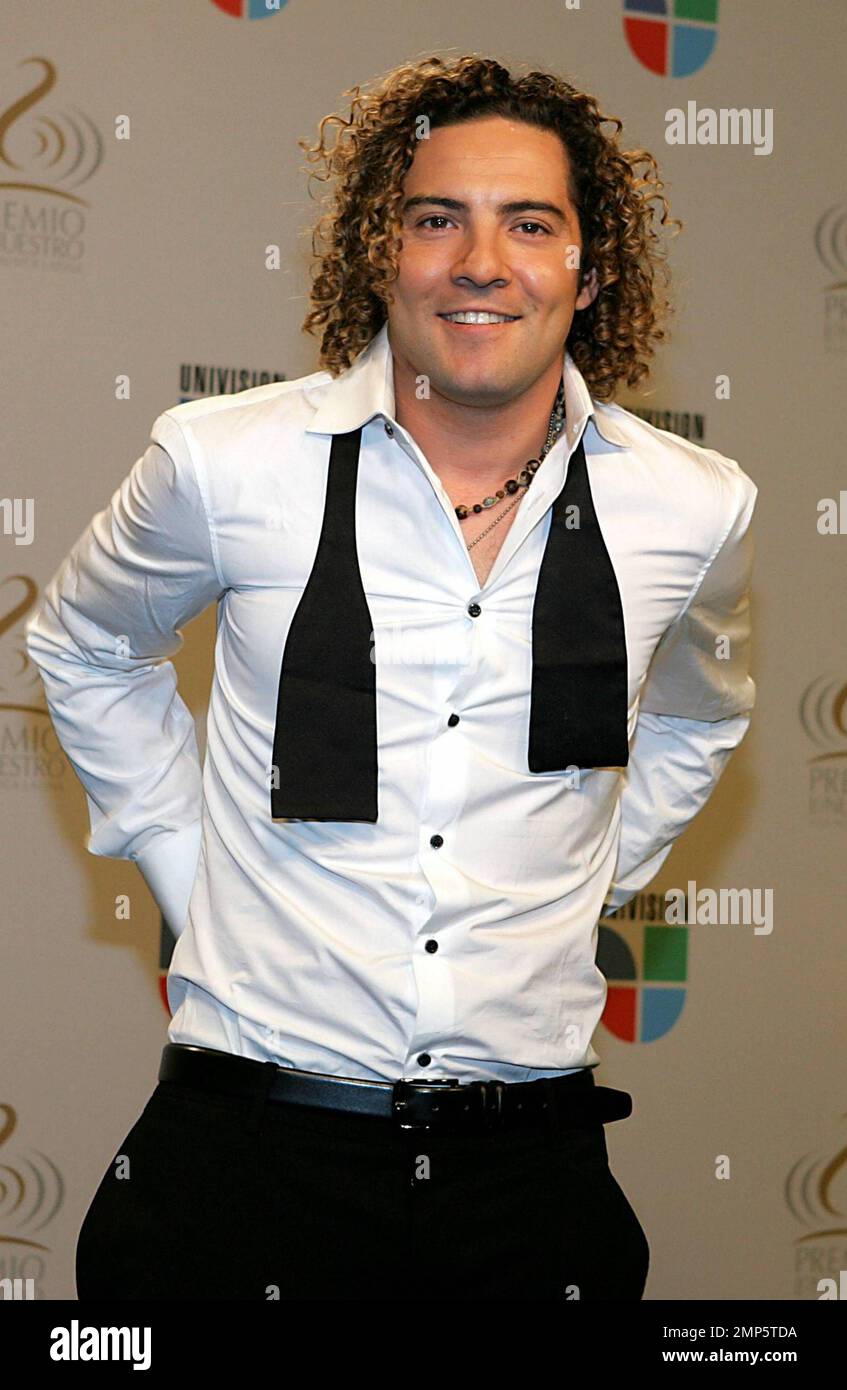 David Bisbal appears backstage at the 2010 Premio Lo Nuestro award show ...