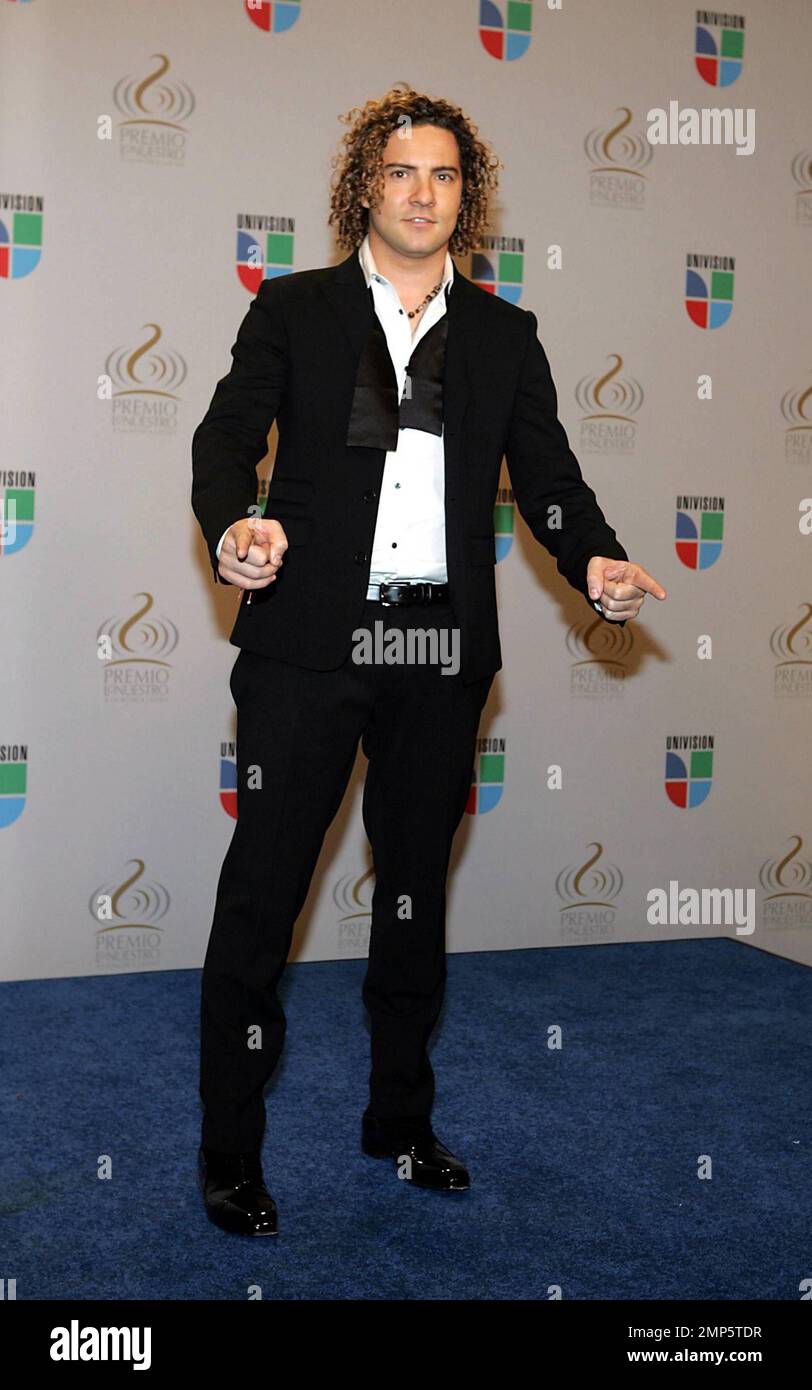 David Bisbal appears backstage at the 2010 Premio Lo Nuestro award show ...