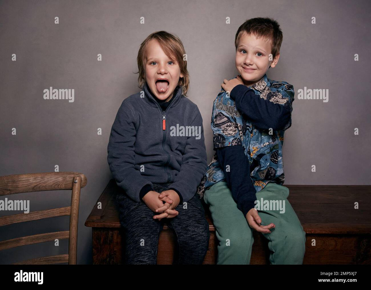 Francisco Teles Pizzi, left, and Arthur Teles Pizzi pose for a portrait ...