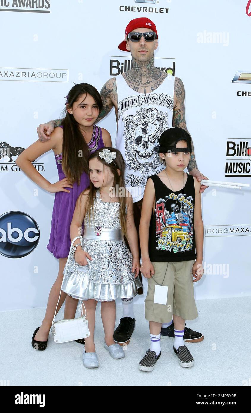 Travis barker family hi-res stock photography and images - Alamy