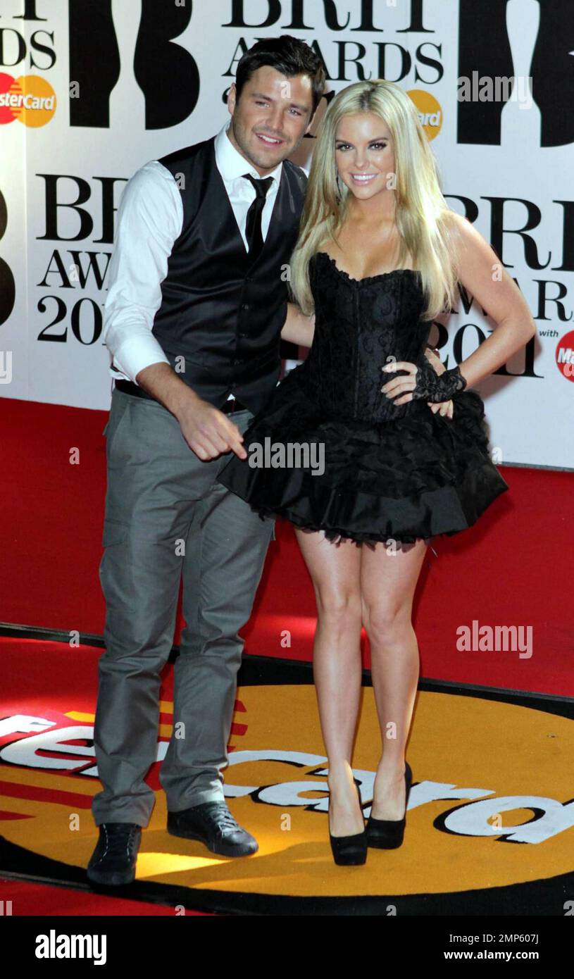 Kayla Collins and Mark Wright at the Brit Awards held at the O2 Arena ...