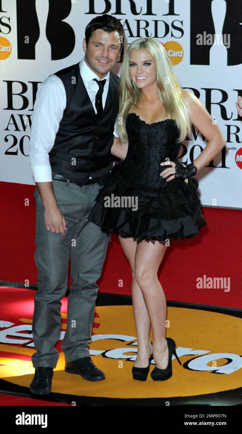 Kayla Collins and Mark Wright at the Brit Awards held at the O2 Arena ...