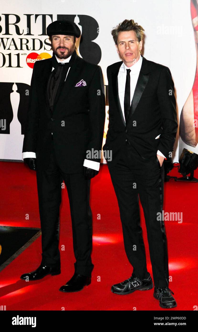 Simon LeBon and Nick Taylor at the Brit Awards held at the O2 Arena ...