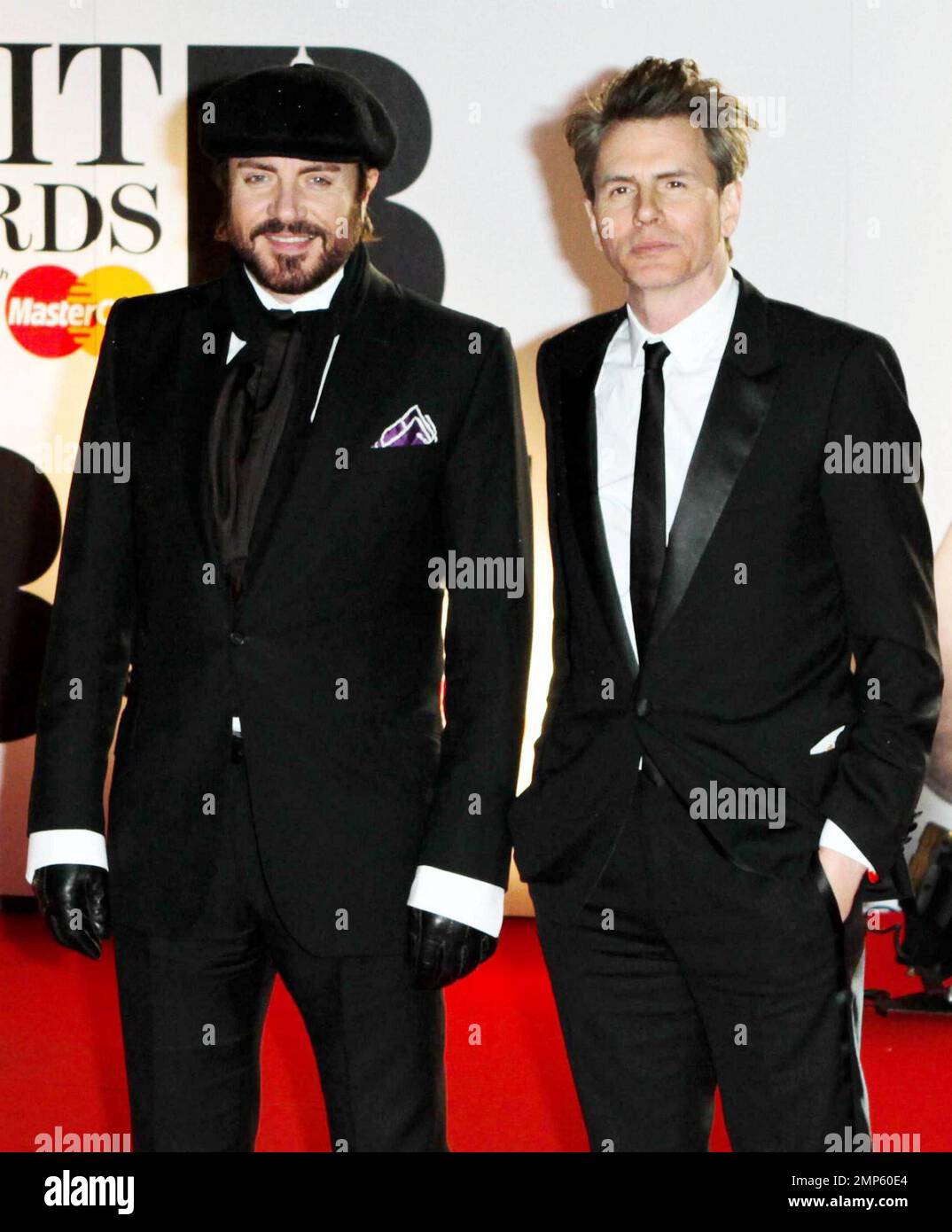 Simon LeBon and Nick Taylor at the Brit Awards held at the O2 Arena ...