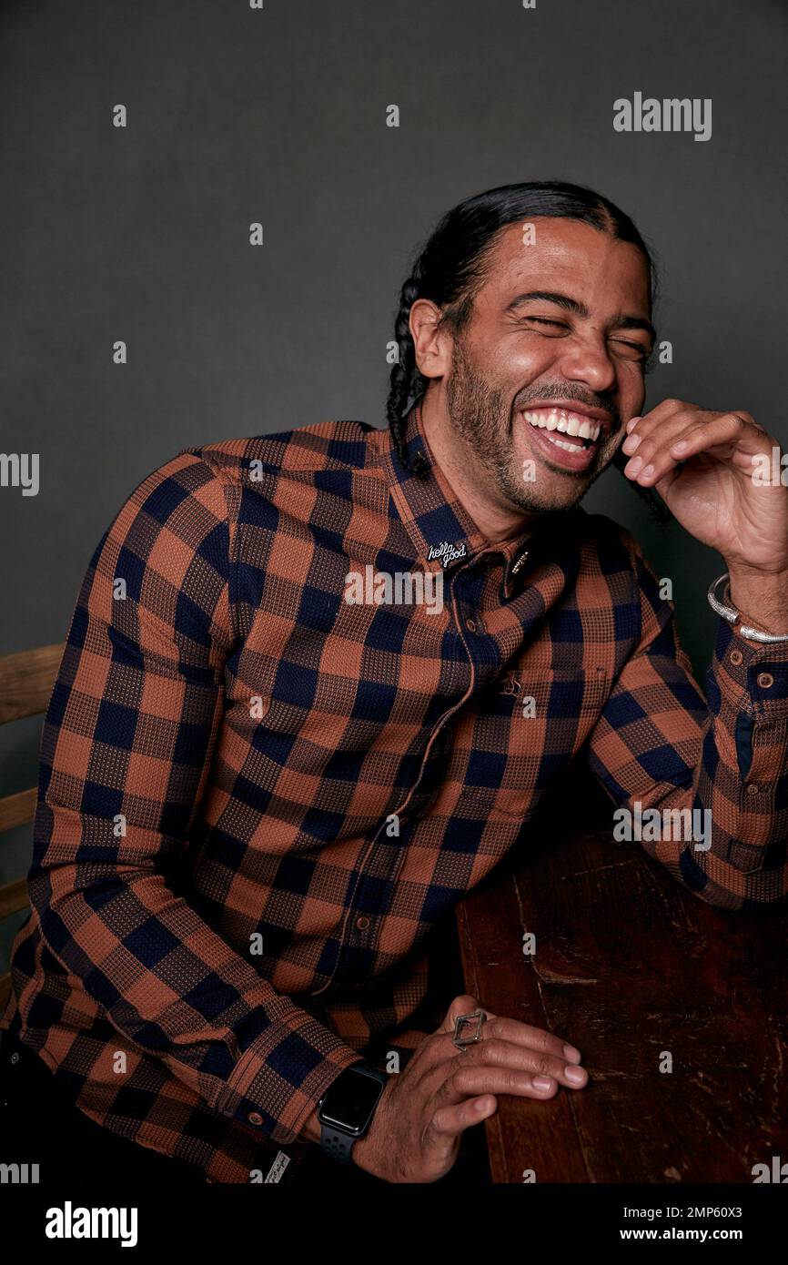 Daveed Diggs poses for a portrait to promote the film "Blindspotting," at the Music Lodge during ...