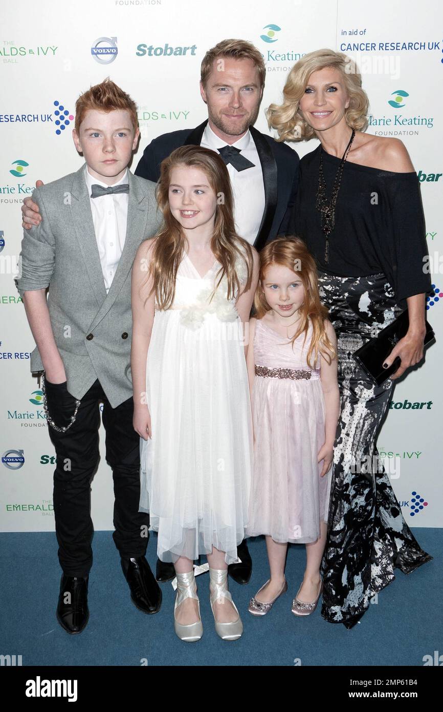 Ronan Keating, Yvonne Connolly and children attend the Emeralds & Ivy ...