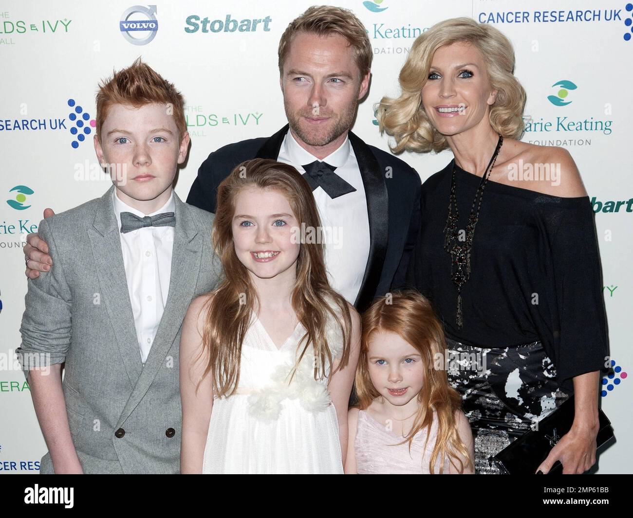 Ronan Keating, Yvonne Connolly and children attend the Emeralds & Ivy ...