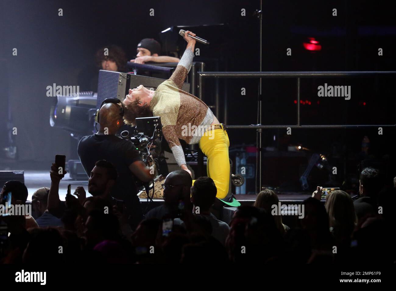 Rock band Cage The Elephant perform on stage at the 2018 iHeartRadio ALTer EGO festival at The ...