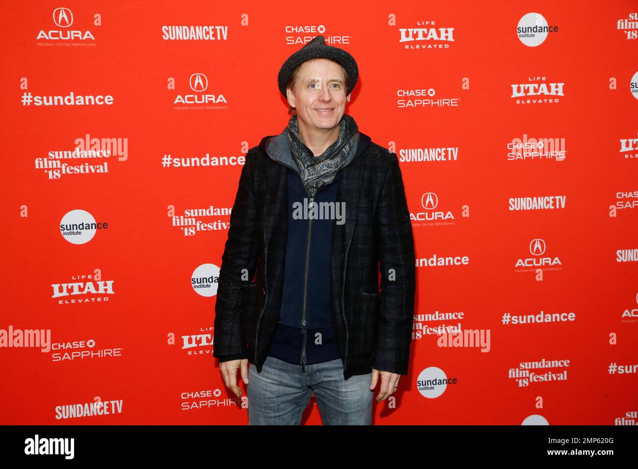 Actor Linus Roache poses at the premiere of "Mandy" during the 2018 ...