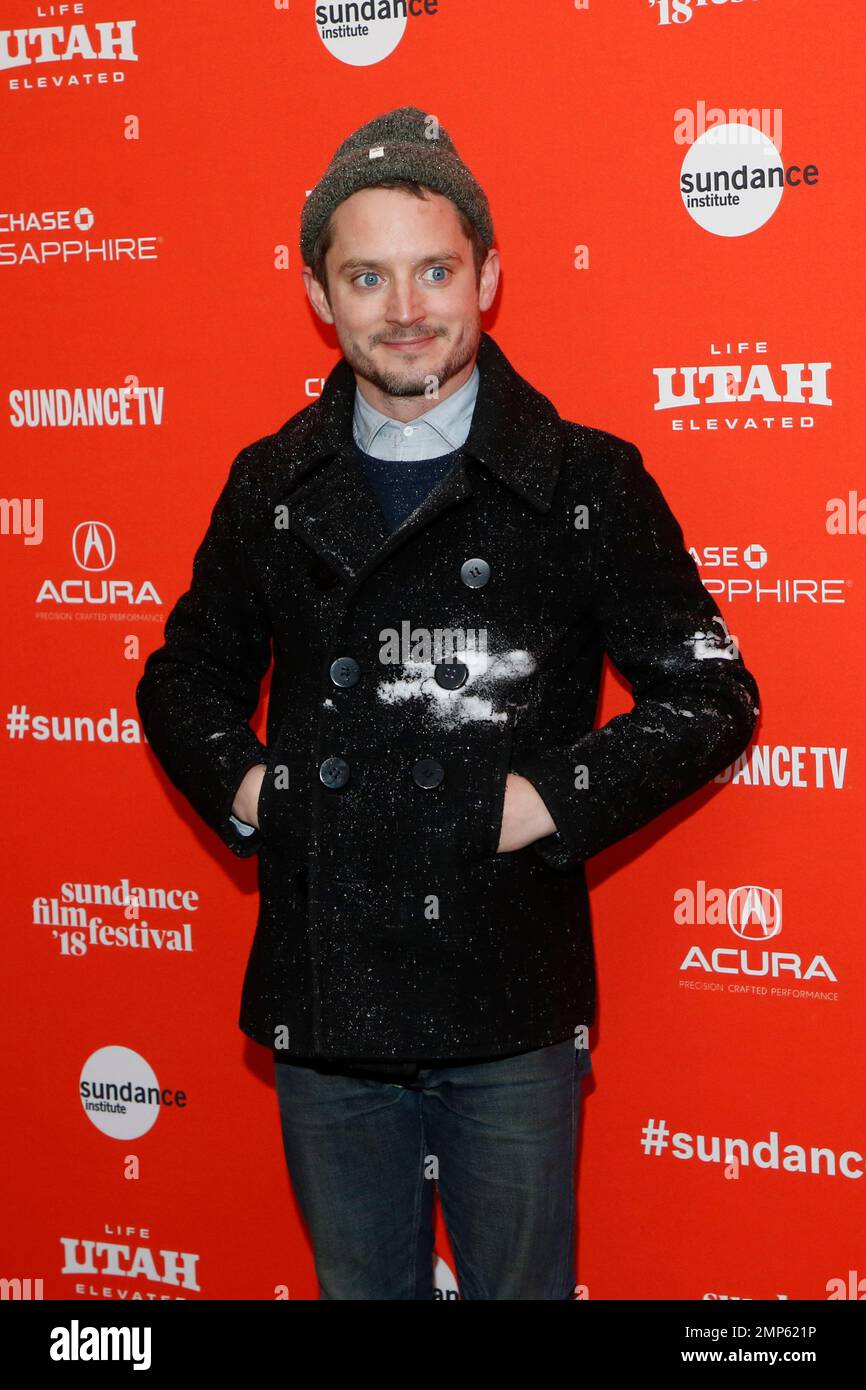 Producer Elijah Wood poses at the premiere of "Mandy" during the 2018 ...